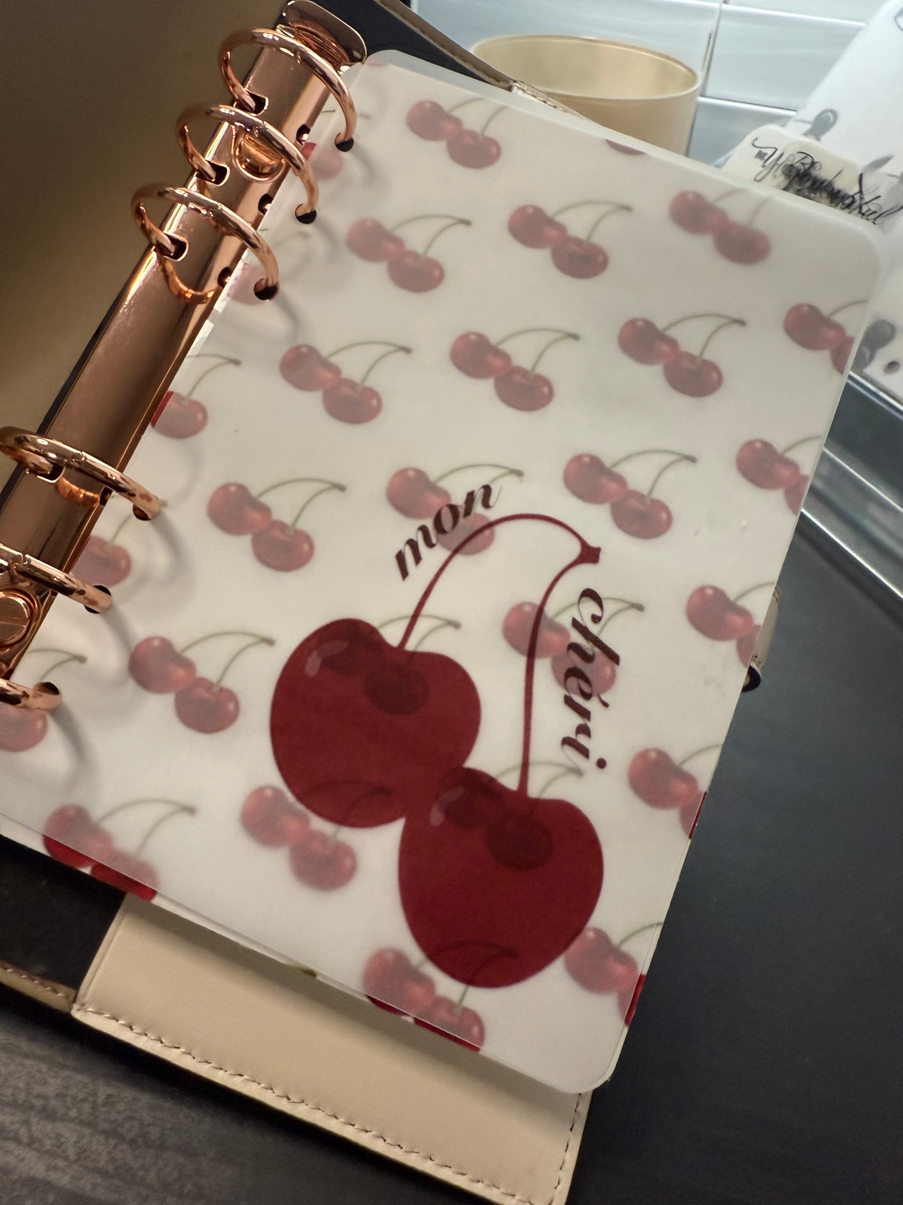 Cherry Dashboard Set – Planner Dashboard + Vellum Overlay for 6-Ring ...